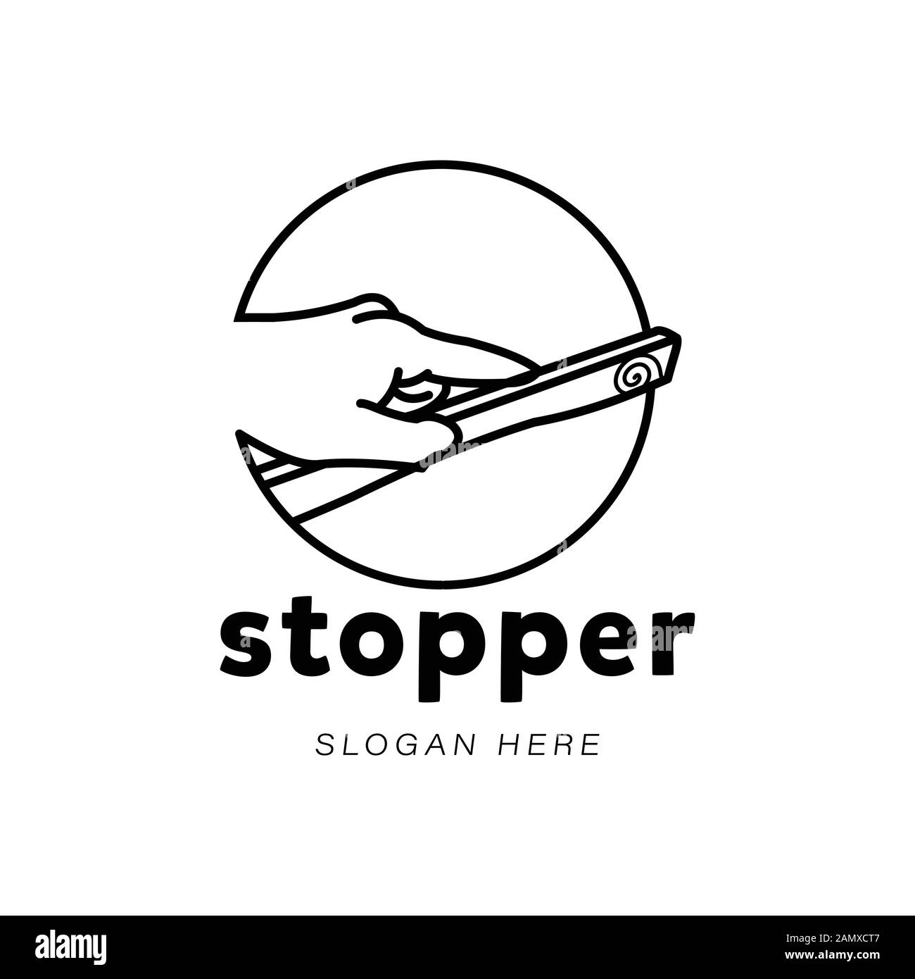 Construction stopper Stock Vector Images - Alamy