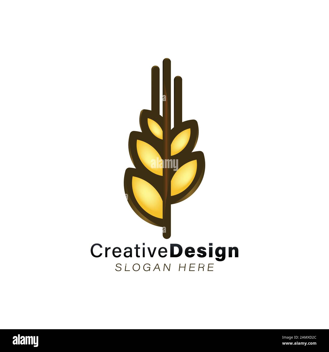 wheat grain logo Ideas. Inspiration logo design. Template Vector ...