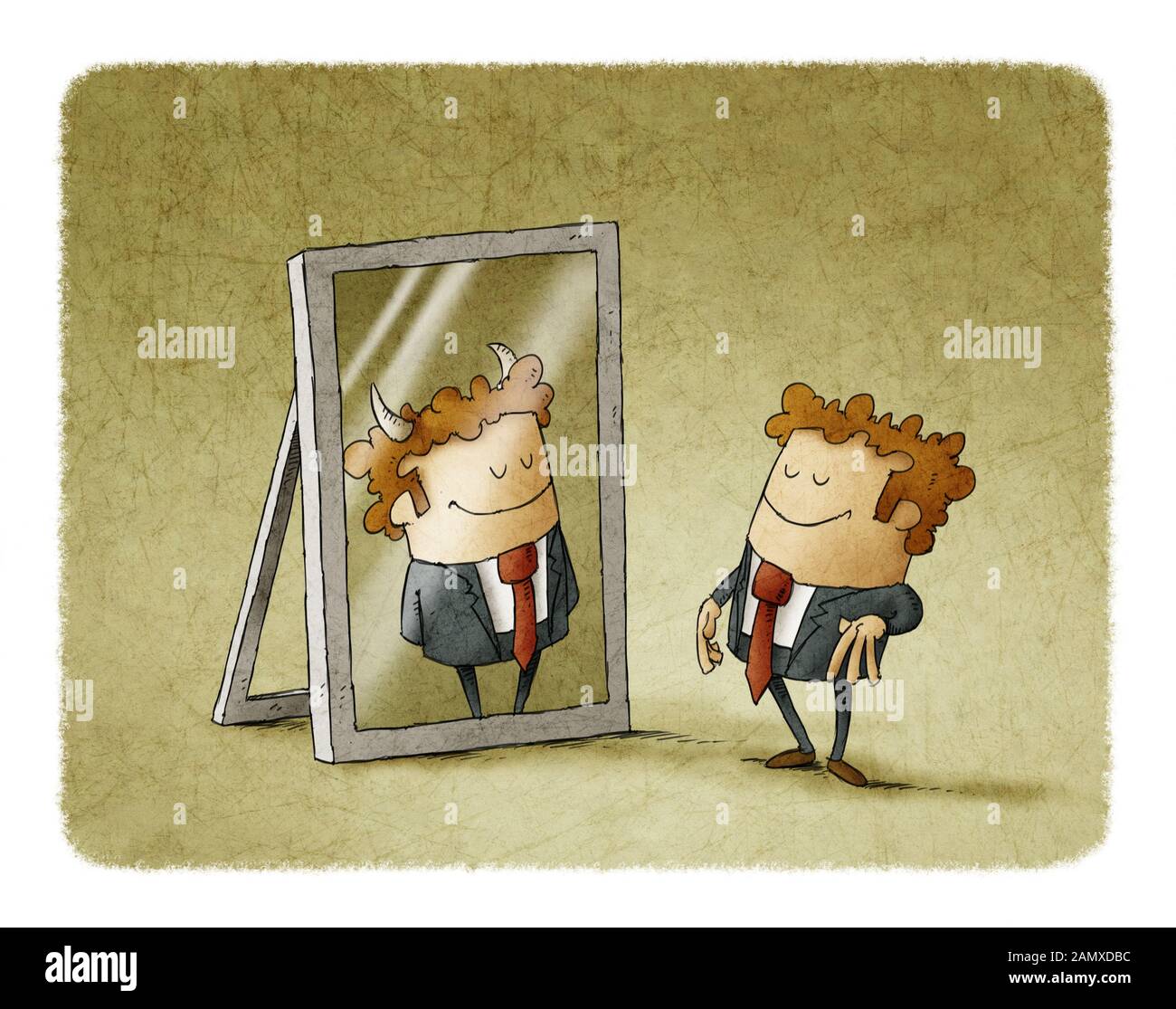 Mirror cartoon hi-res stock photography and images - Alamy