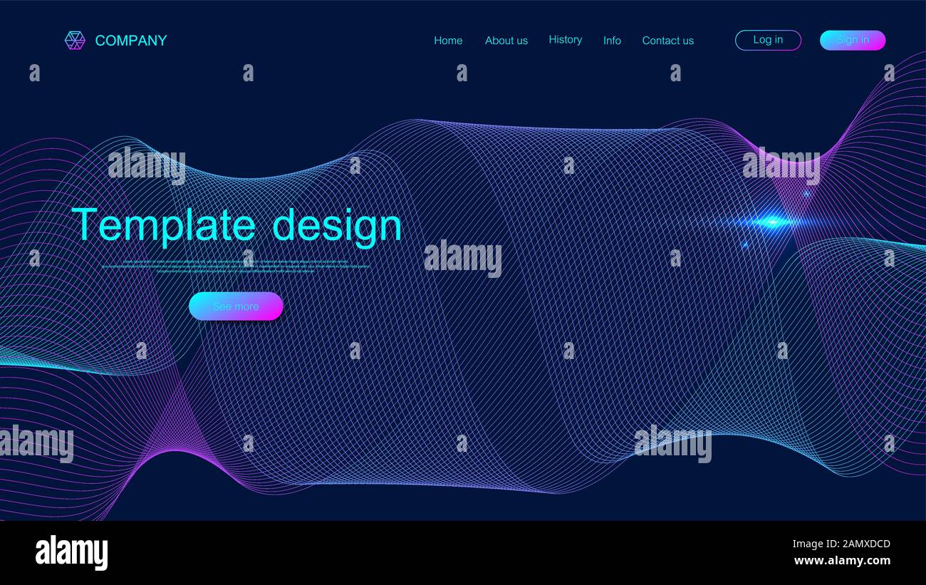 Website template design. Asbtract scientific background with colorful ...