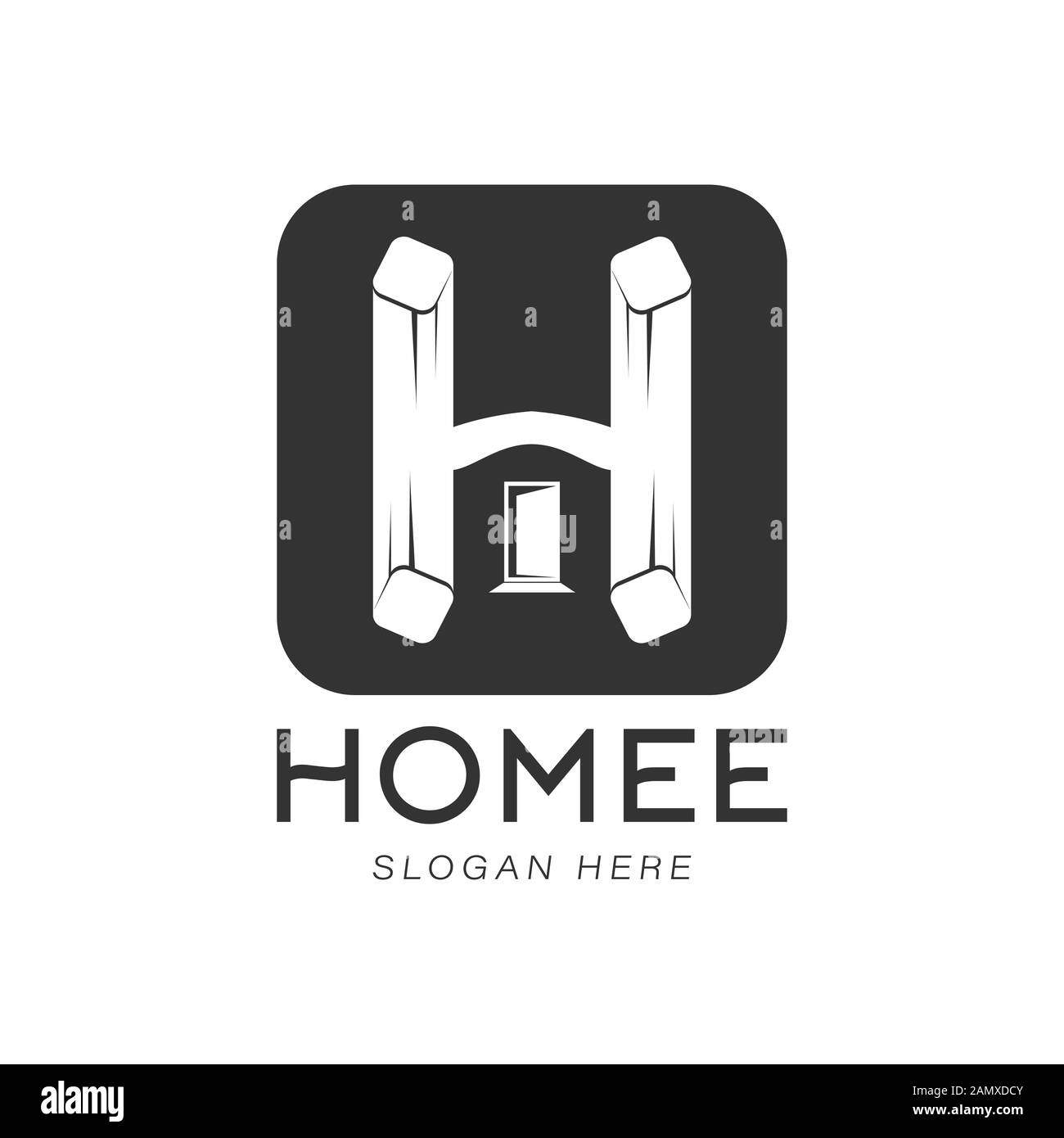 Initial letter H house home Modern Logo Ideas. Inspiration logo design ...