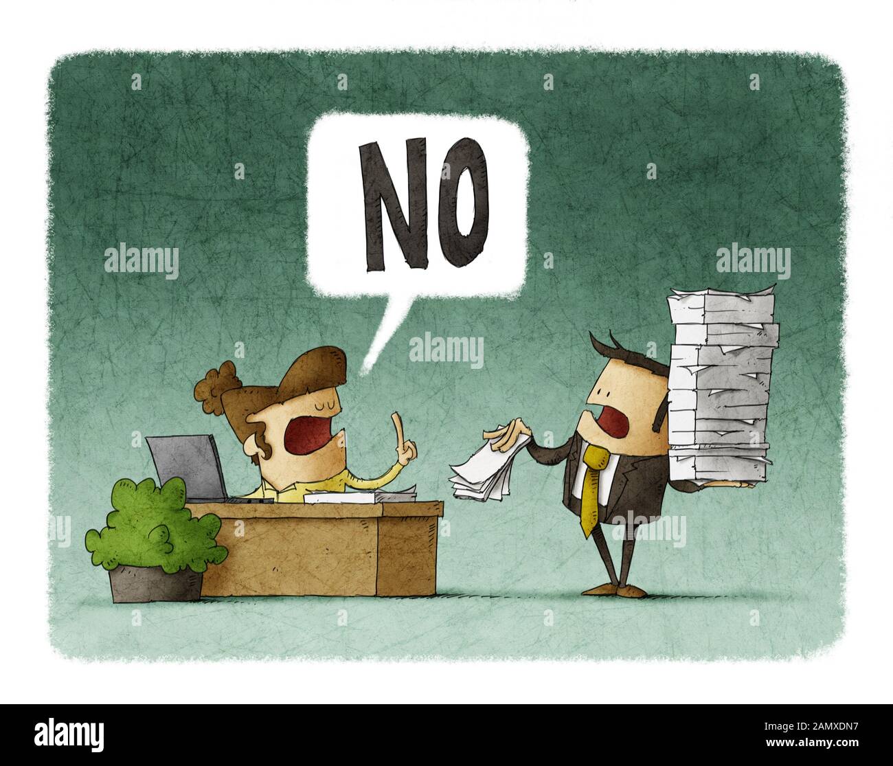 Employee saying no Cut Out Stock Images & Pictures - Alamy