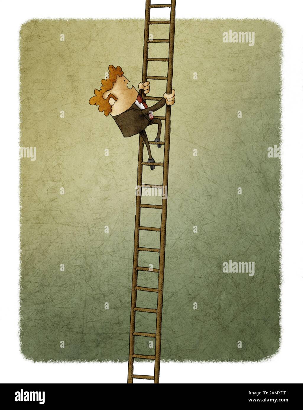 Person up ladder hi-res stock photography and images - Alamy