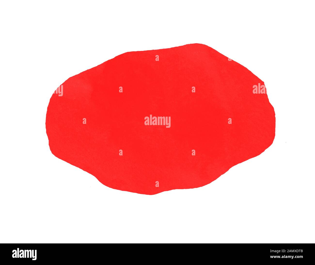 Red hand drawn watercolor isolated on a white paper background Stock ...