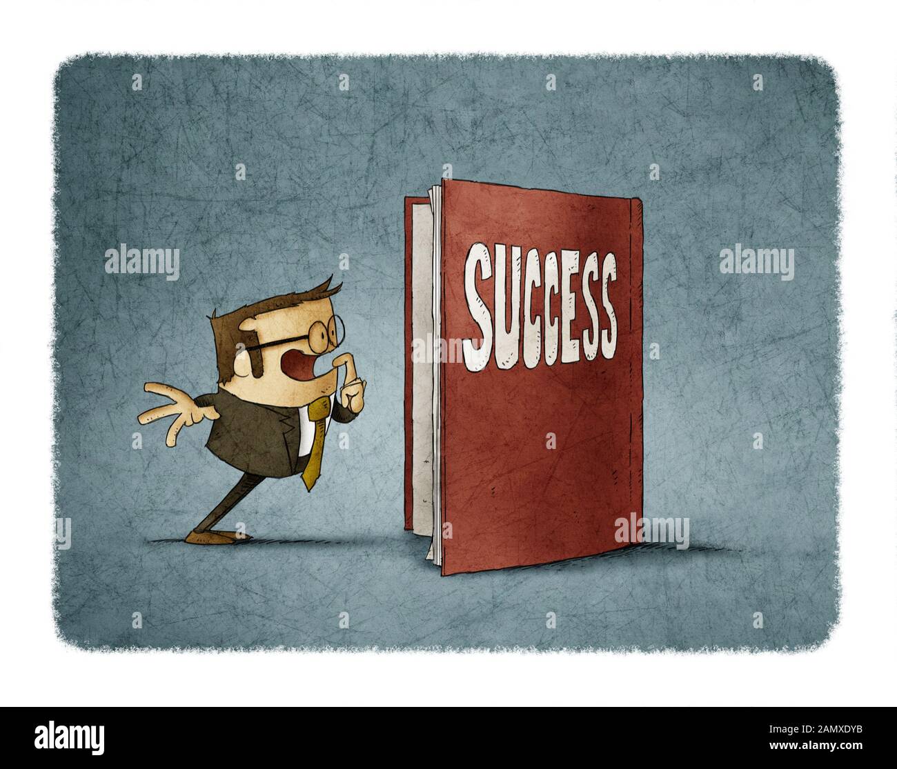 Cartoon illustration surprised man businessman hi-res stock photography ...
