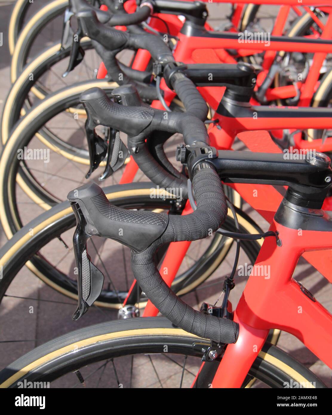 A Line of High Performance Racing Bicycles Stock Photo - Alamy