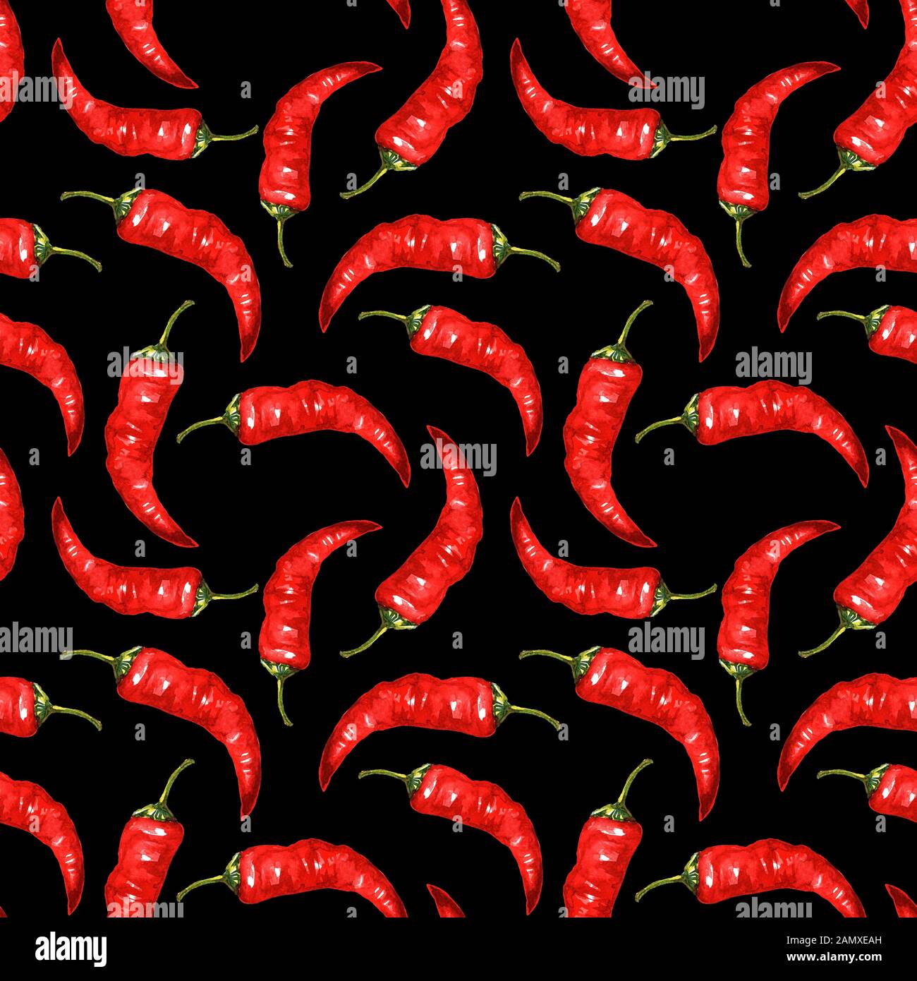 Hot chili pepper pattern hi-res stock photography and images - Alamy