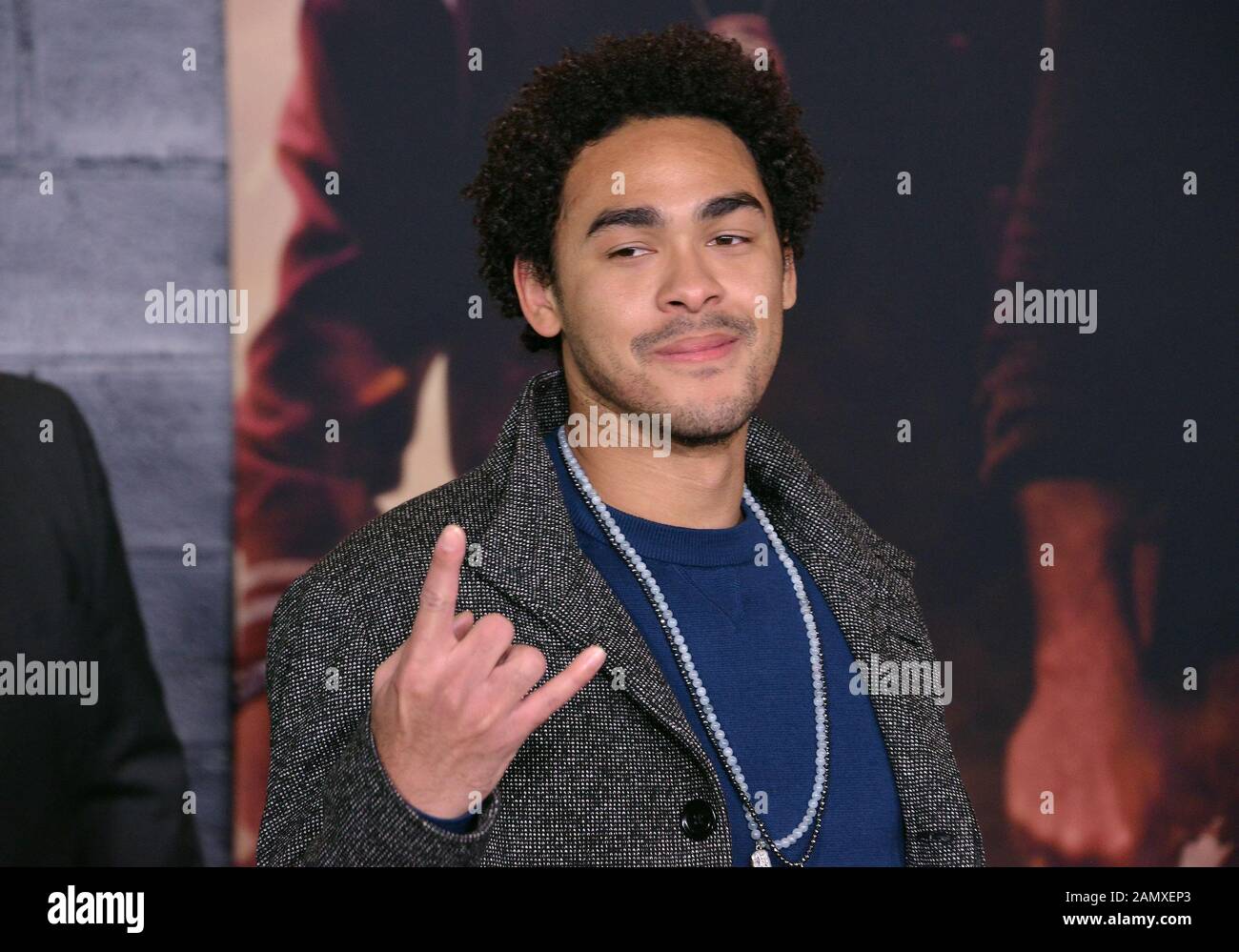 Los Angeles, USA. 14th Jan, 2020. Trey Smith arrives at the BAD BOYS ...