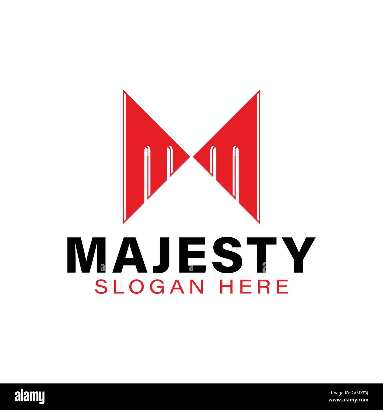 Initial letter M Red geometric Modern Logo Ideas. Inspiration logo ...