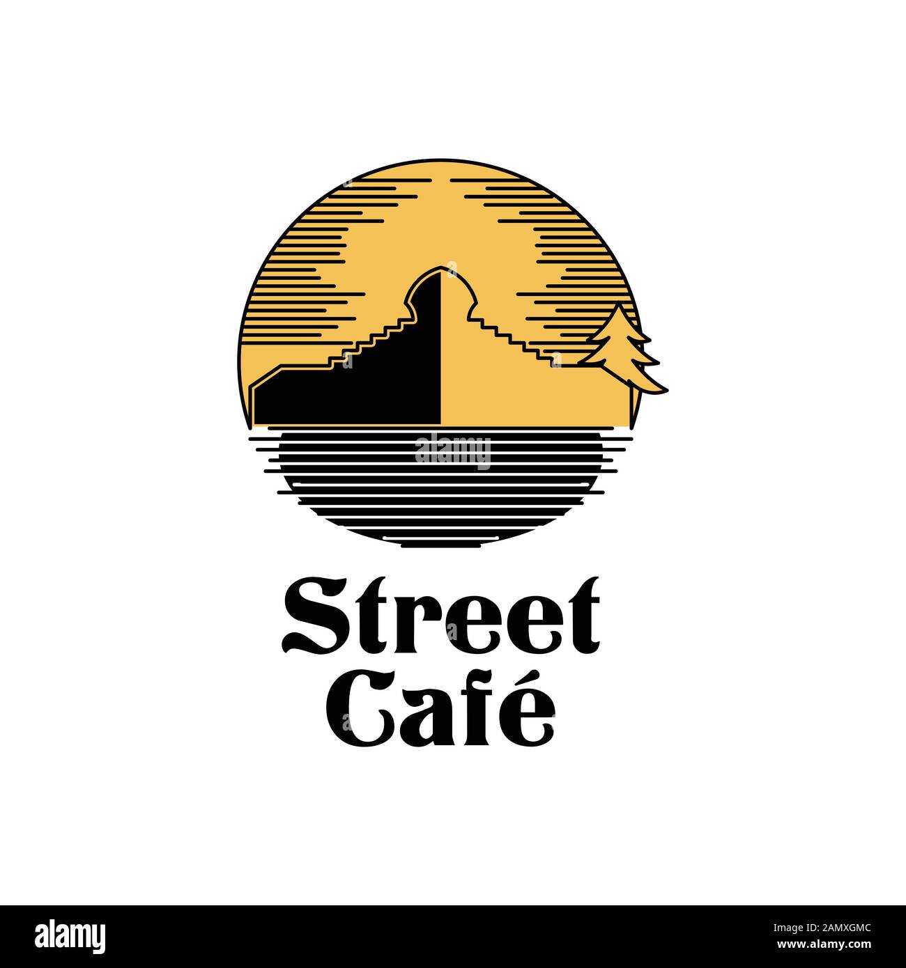 wall building on beach logo Ideas. Inspiration logo design. Template ...