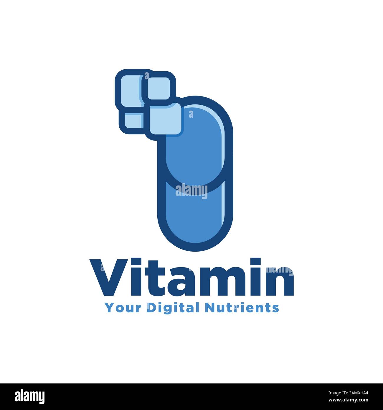 pill digital logo Ideas. Inspiration logo design. Template Vector ...