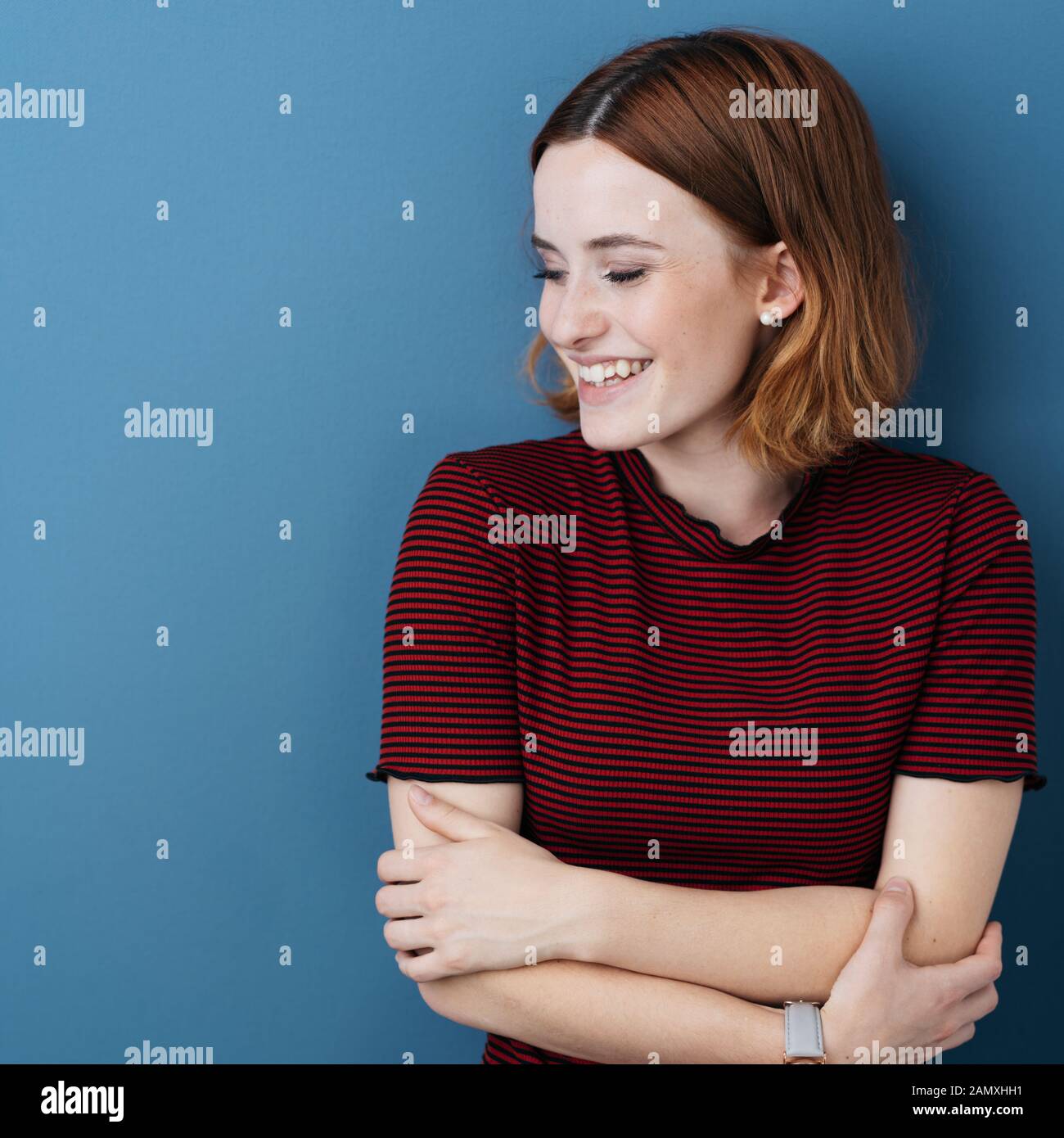 One giggling female hi-res stock photography and images - Alamy