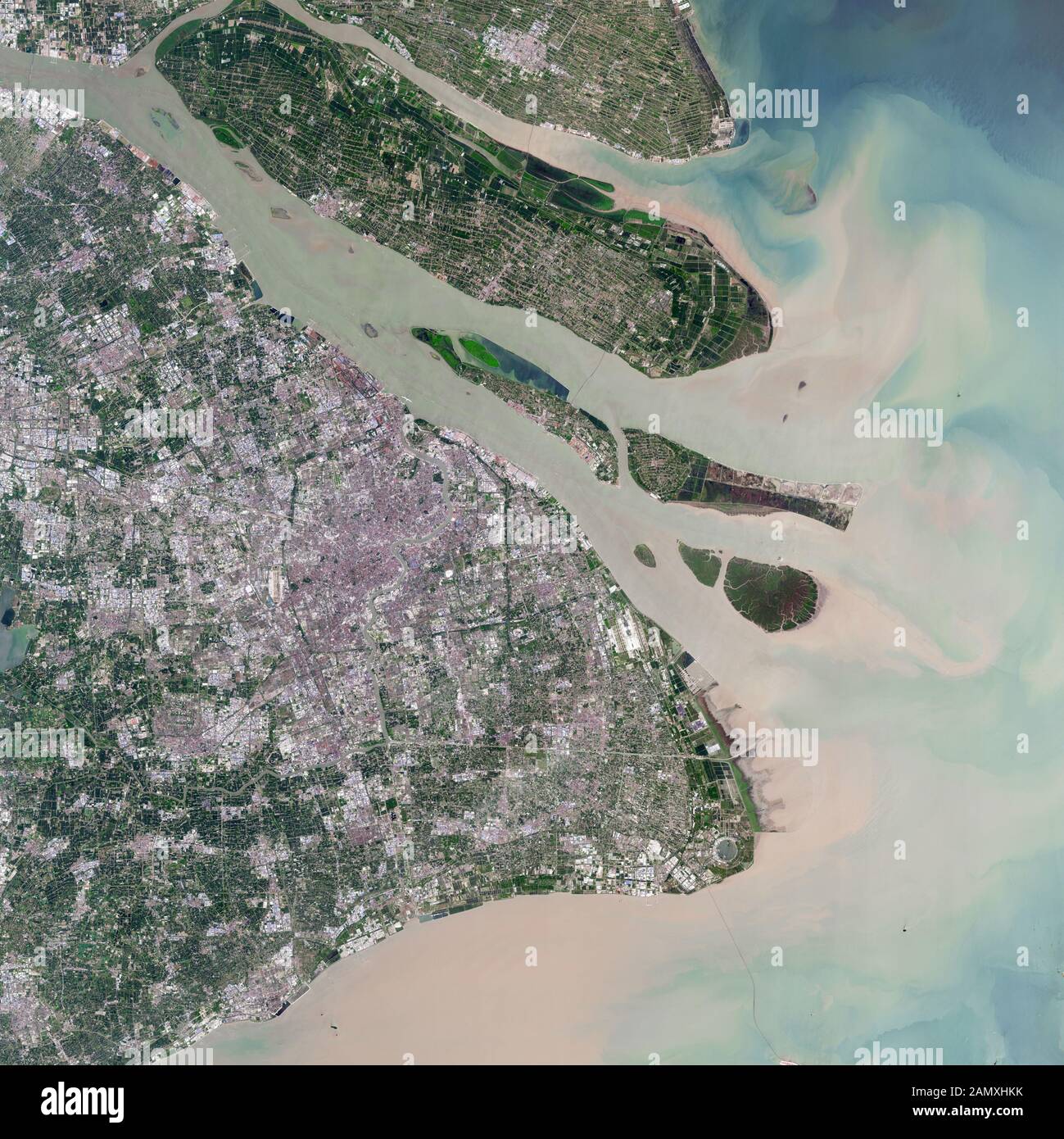 NASA satellite image city of Shanghai, China 2019 Stock Photo - Alamy
