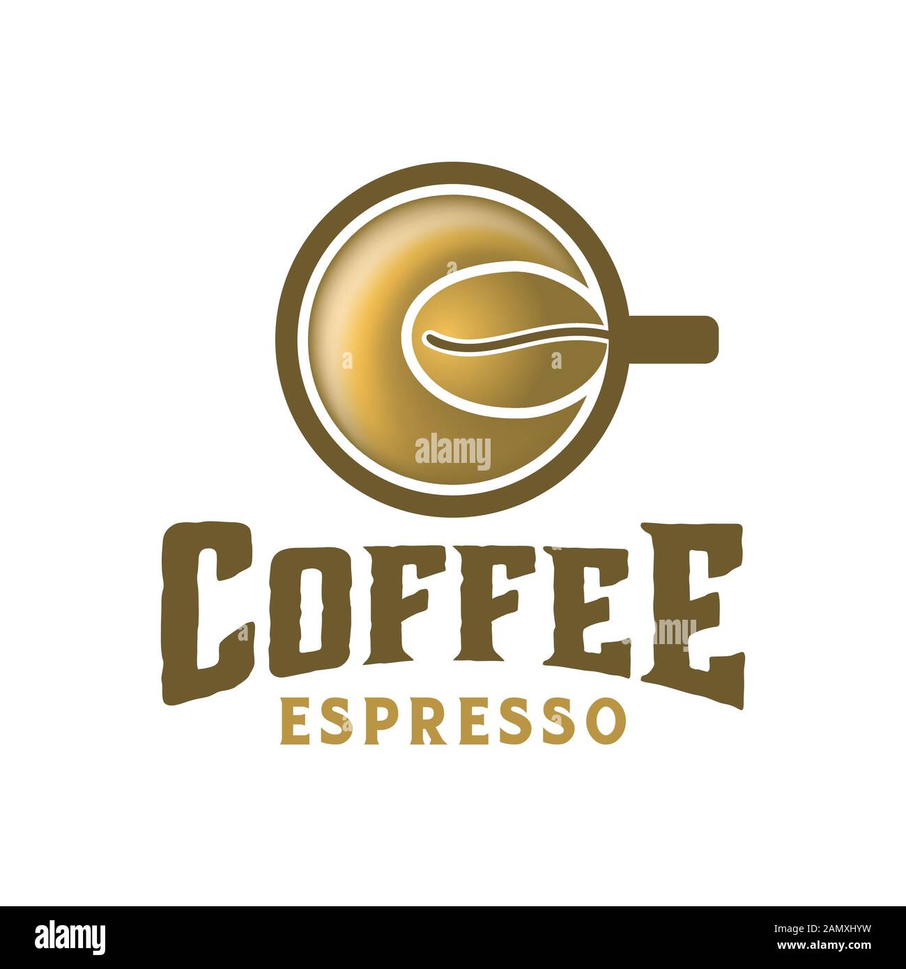 modern glass of coffee. Top view. coffee shop logo Ideas. Inspiration ...