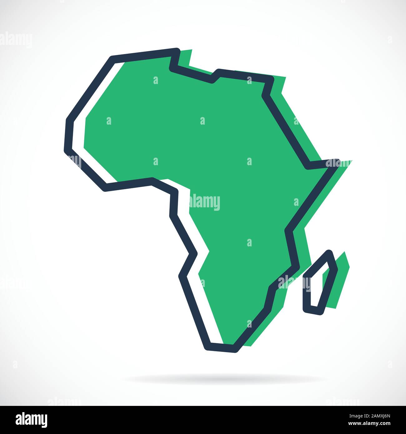 Simple map of africa hi-res stock photography and images - Alamy