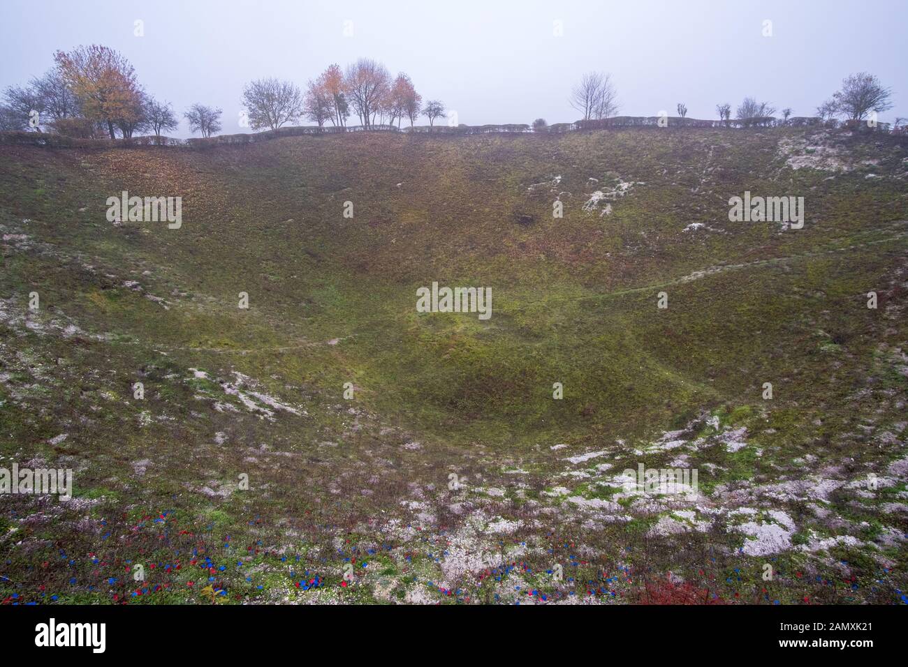 Lochnagar Crater, Somme 012 Stock Photo - Alamy