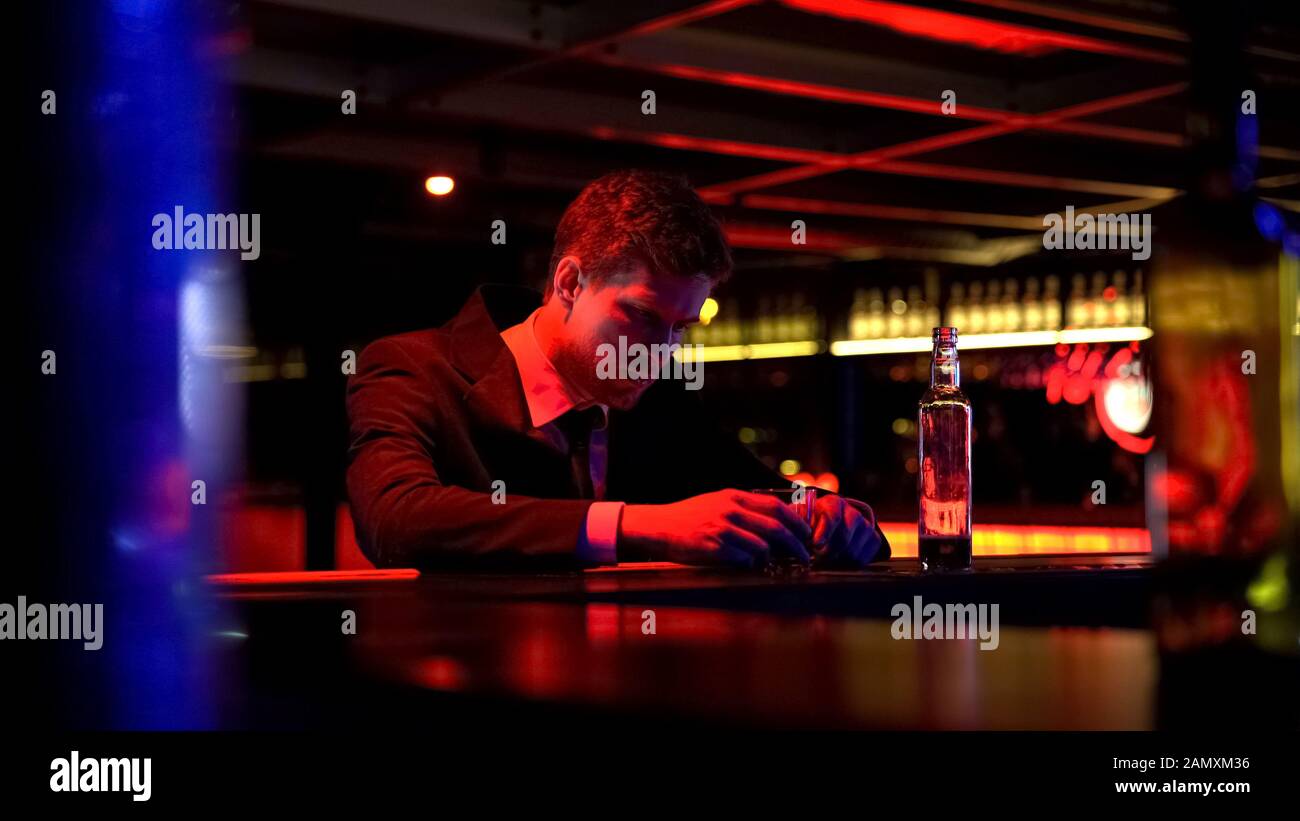 Man tired night club hi-res stock photography and images - Alamy