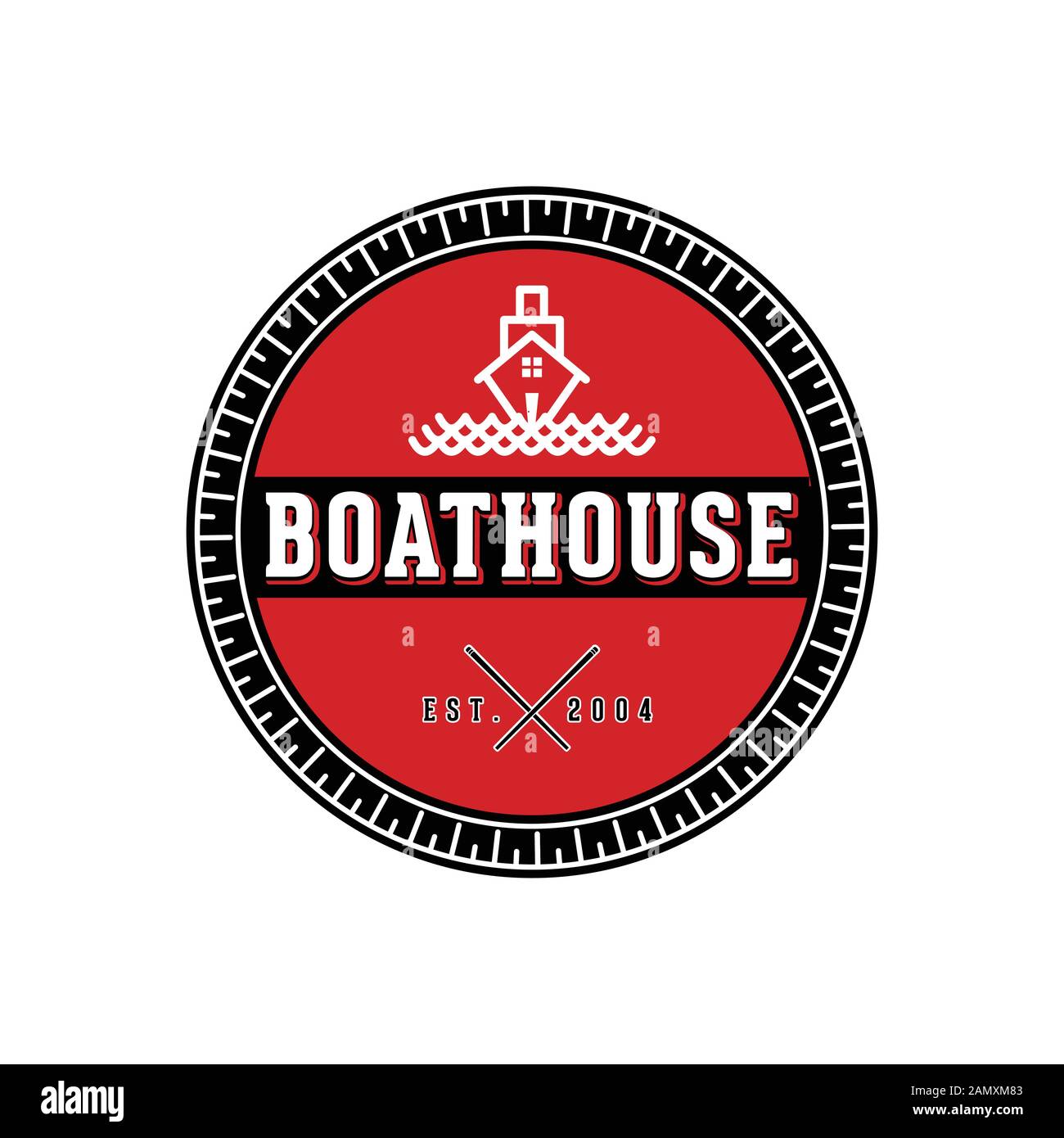vintage boat house logo Ideas. Inspiration logo design. Template Vector ...