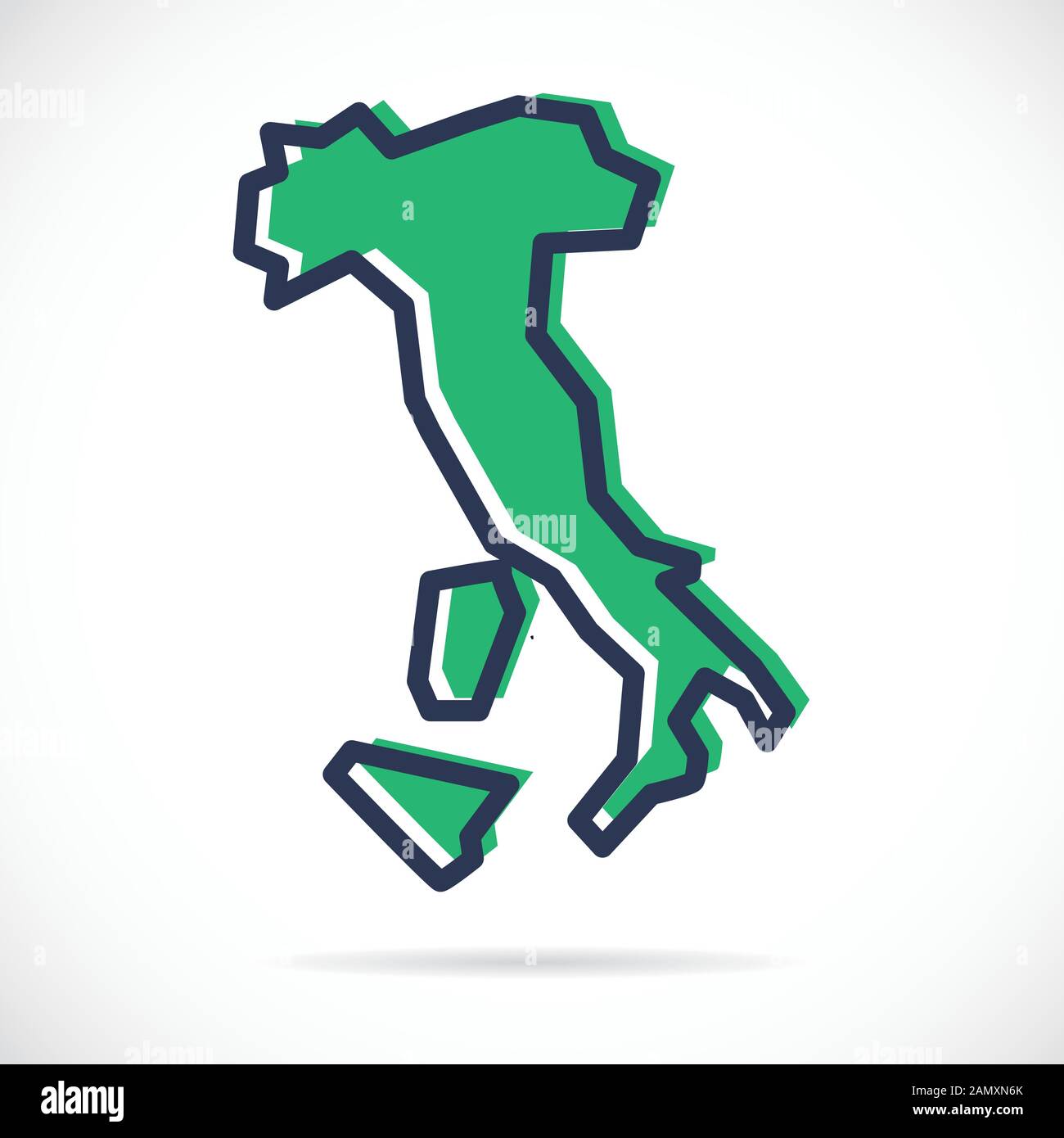 Stylized map italy hi-res stock photography and images - Alamy