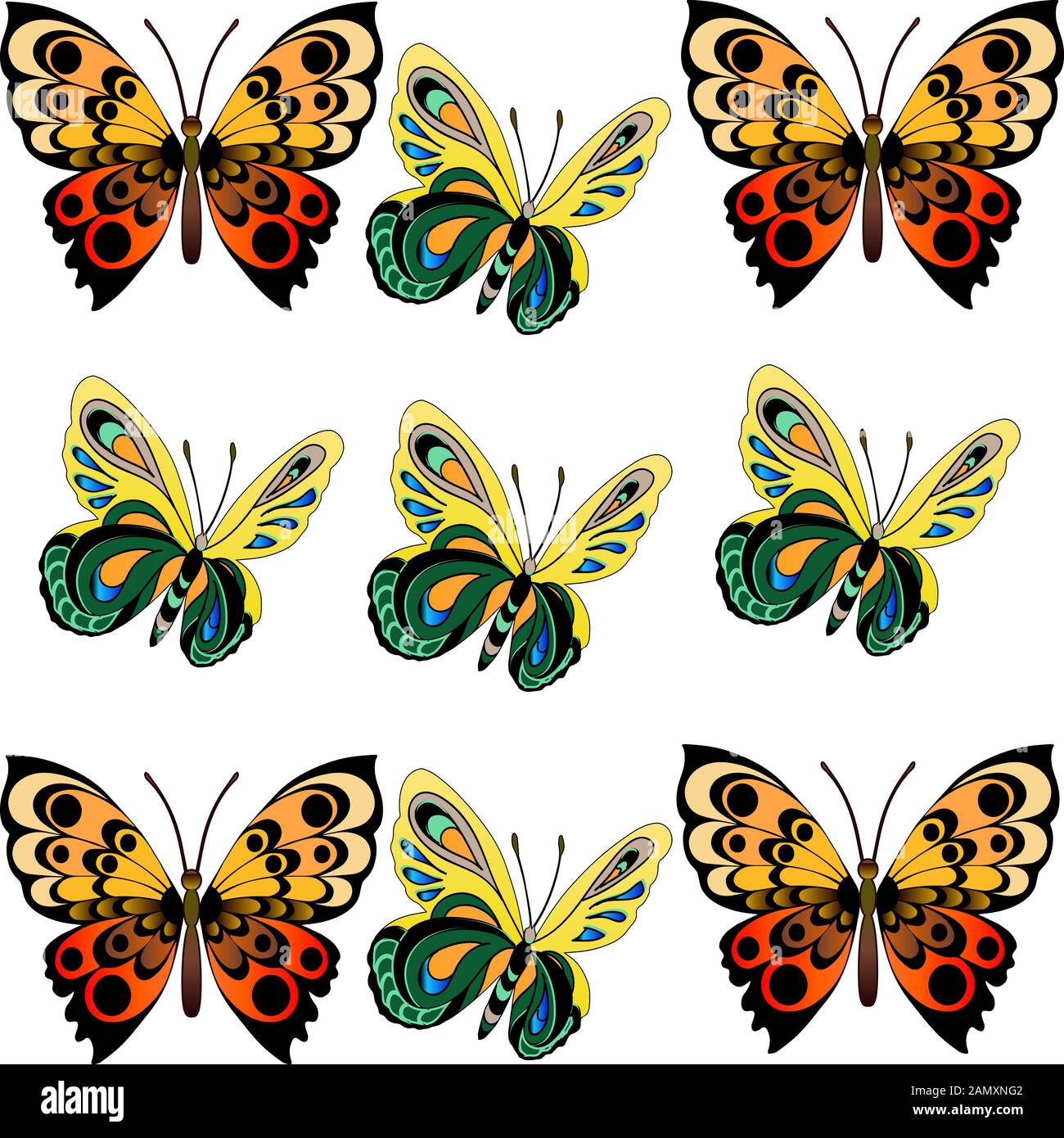 butterfly design art Stock Vector Image & Art - Alamy