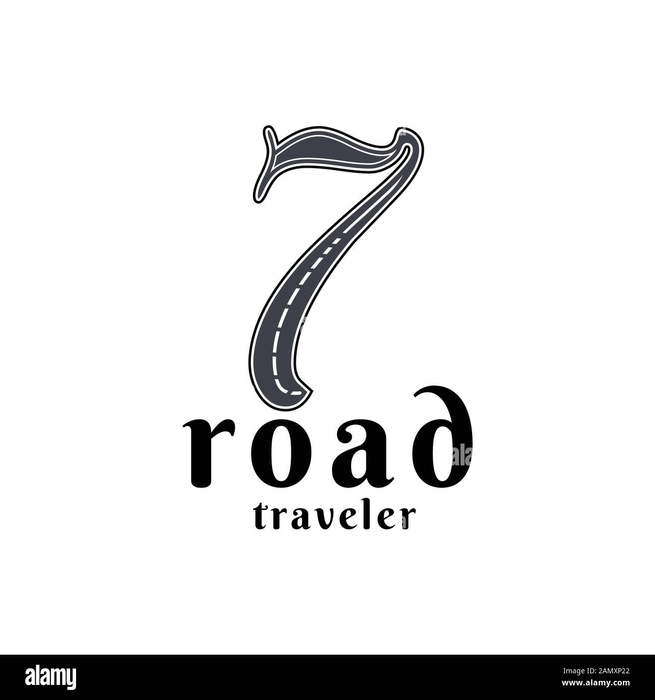 number 7 road traveler logo Ideas. Inspiration logo design. Template ...