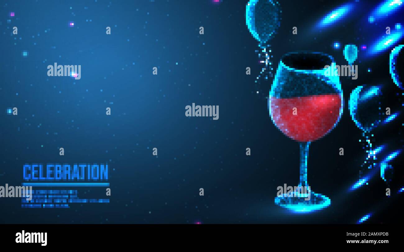 clink glasses with wine after toast. Celebration concept. abstract low ...