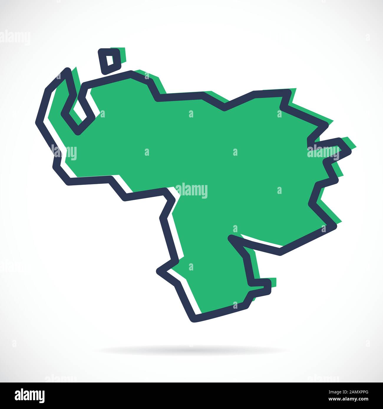 Map of venezuela Stock Vector Images - Alamy