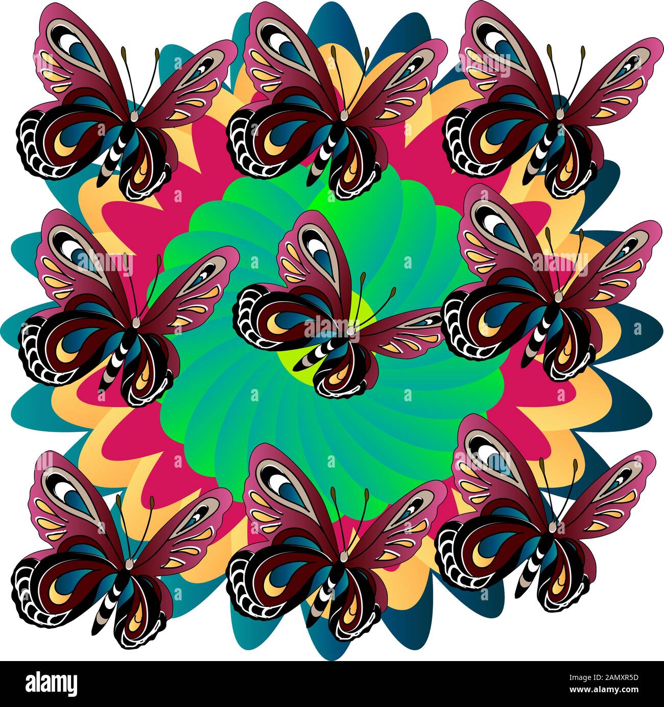 butterfly design art Stock Vector Image & Art - Alamy