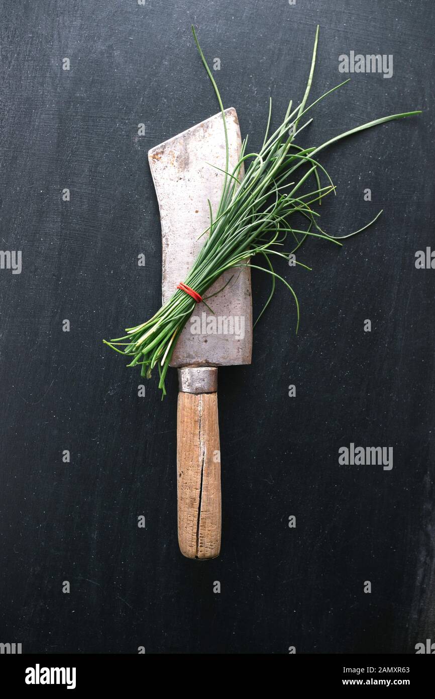 Vintage meat cleaver hi-res stock photography and images - Alamy