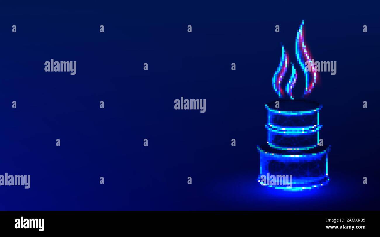 pipeline, pipe with fire flame. gasoline, oil industry. abstract low ...