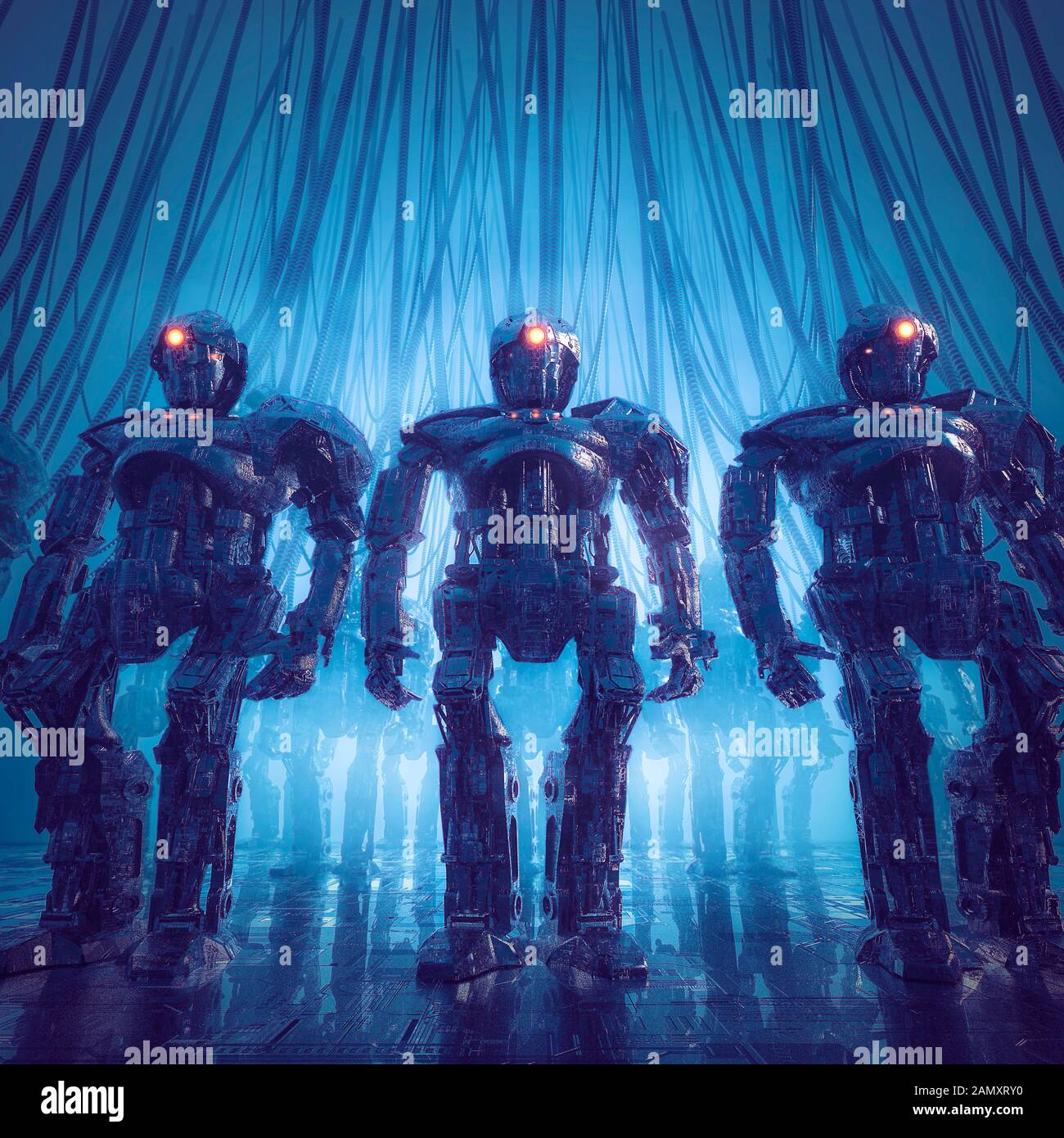 Science fiction sci fi space cables artificial intelligence future ...