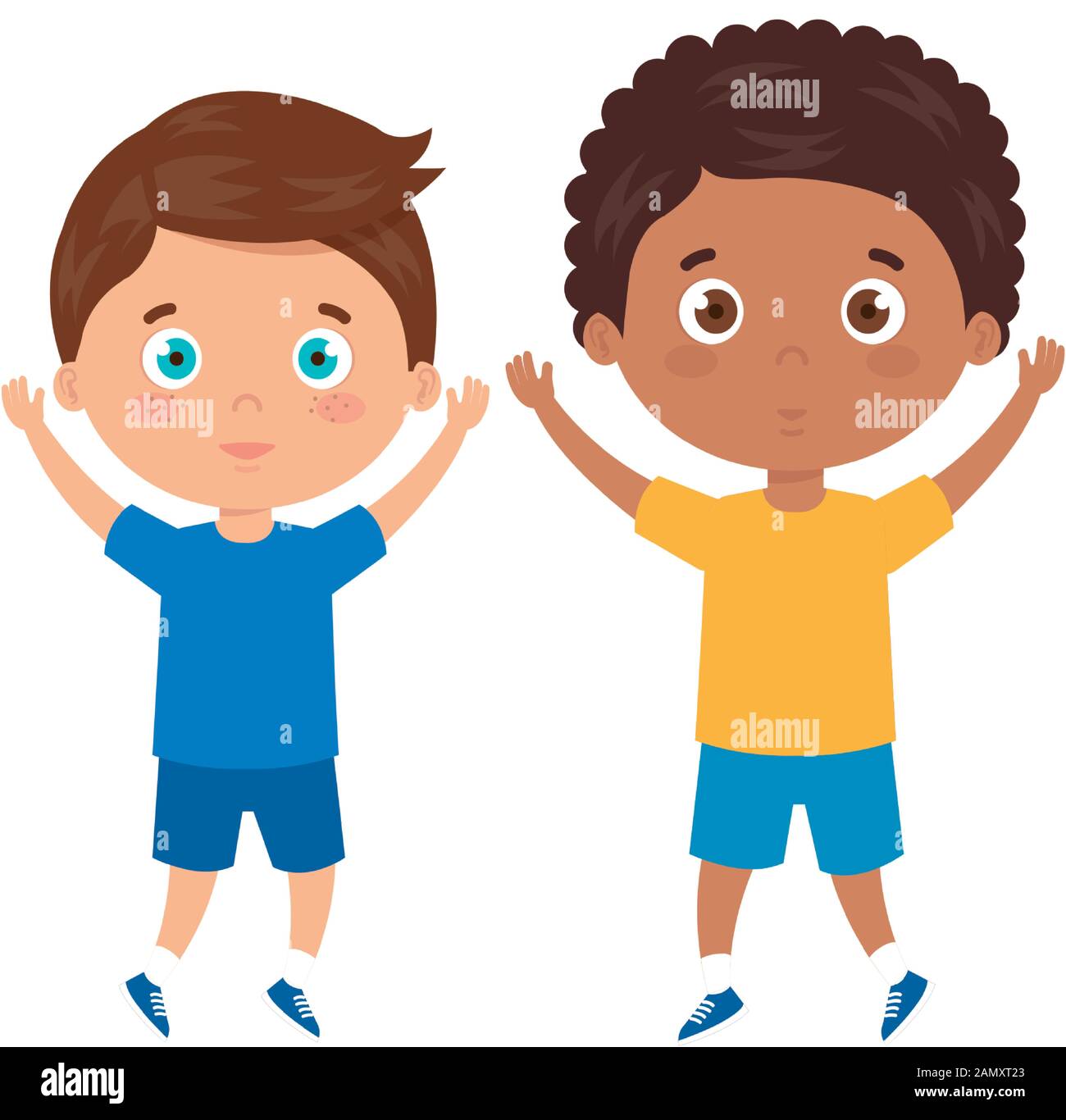 handsome boys standing on white background Stock Vector Image & Art - Alamy