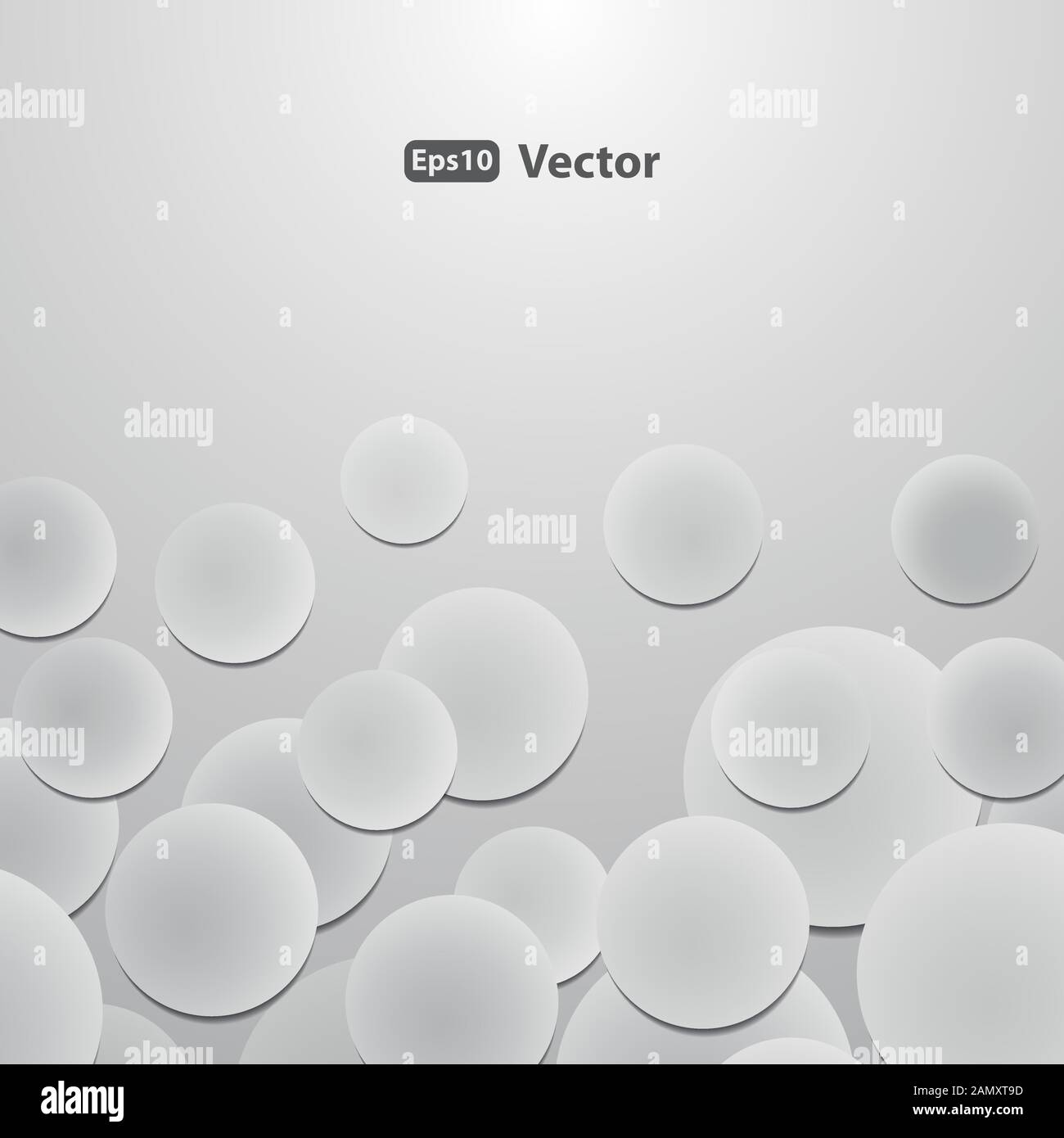Abstract Background Vector - Circles with Drop Shadows Stock Vector ...