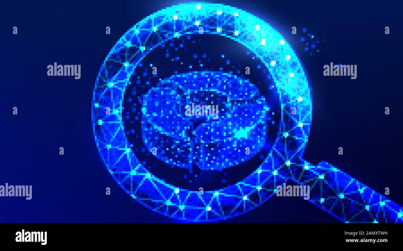 Business Analysis symbol with magnifying glass icon and pie chart ...