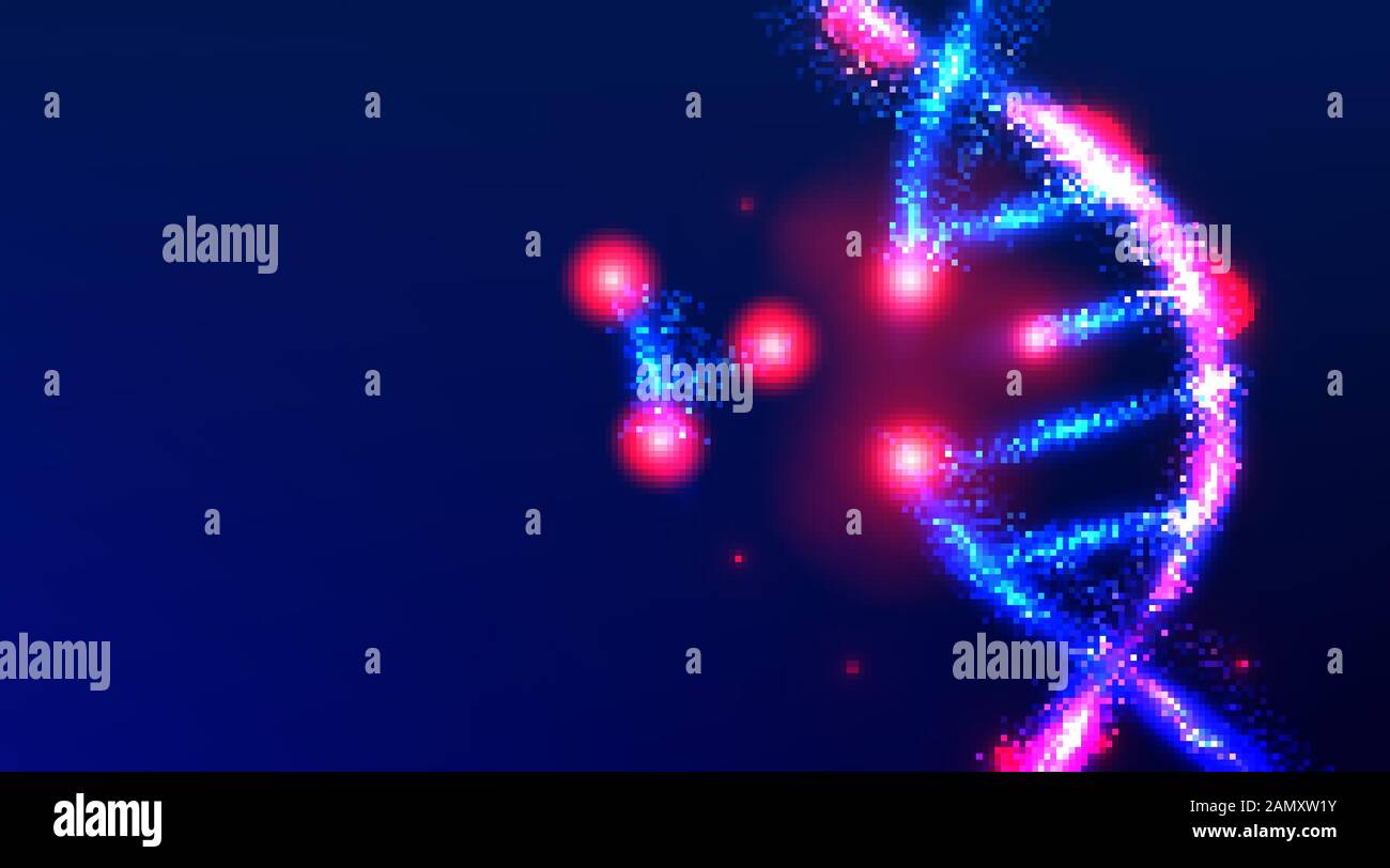 DNA, molecule. abstract low poly wireframe mesh design. from connecting ...