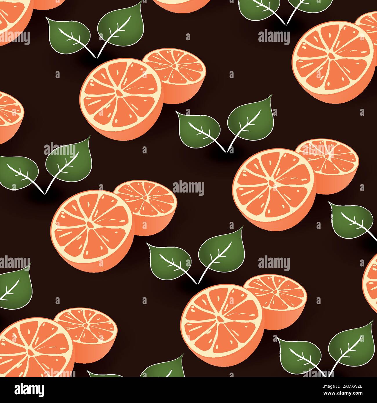 Colorful Citrus Fruits Pattern Background Design in Editable Vector ...