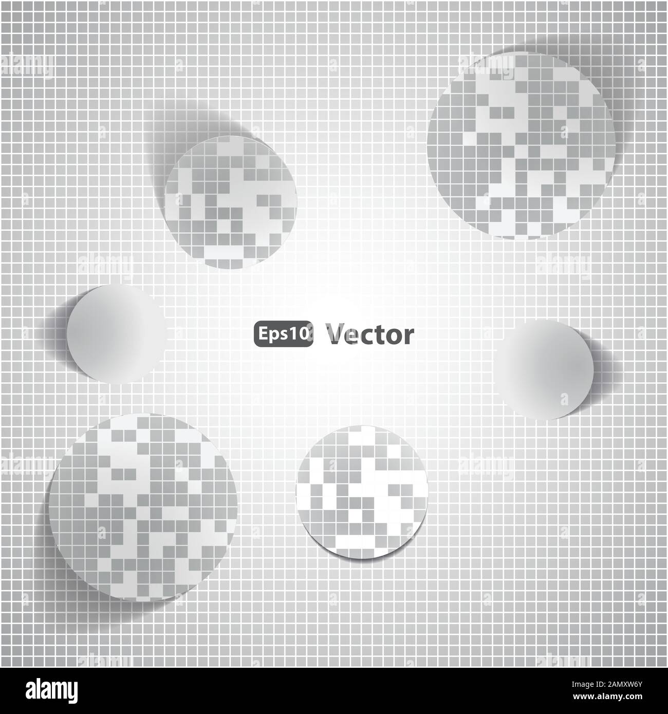 Abstract Background - Circles With Drop Shadows -Texture Design in ...