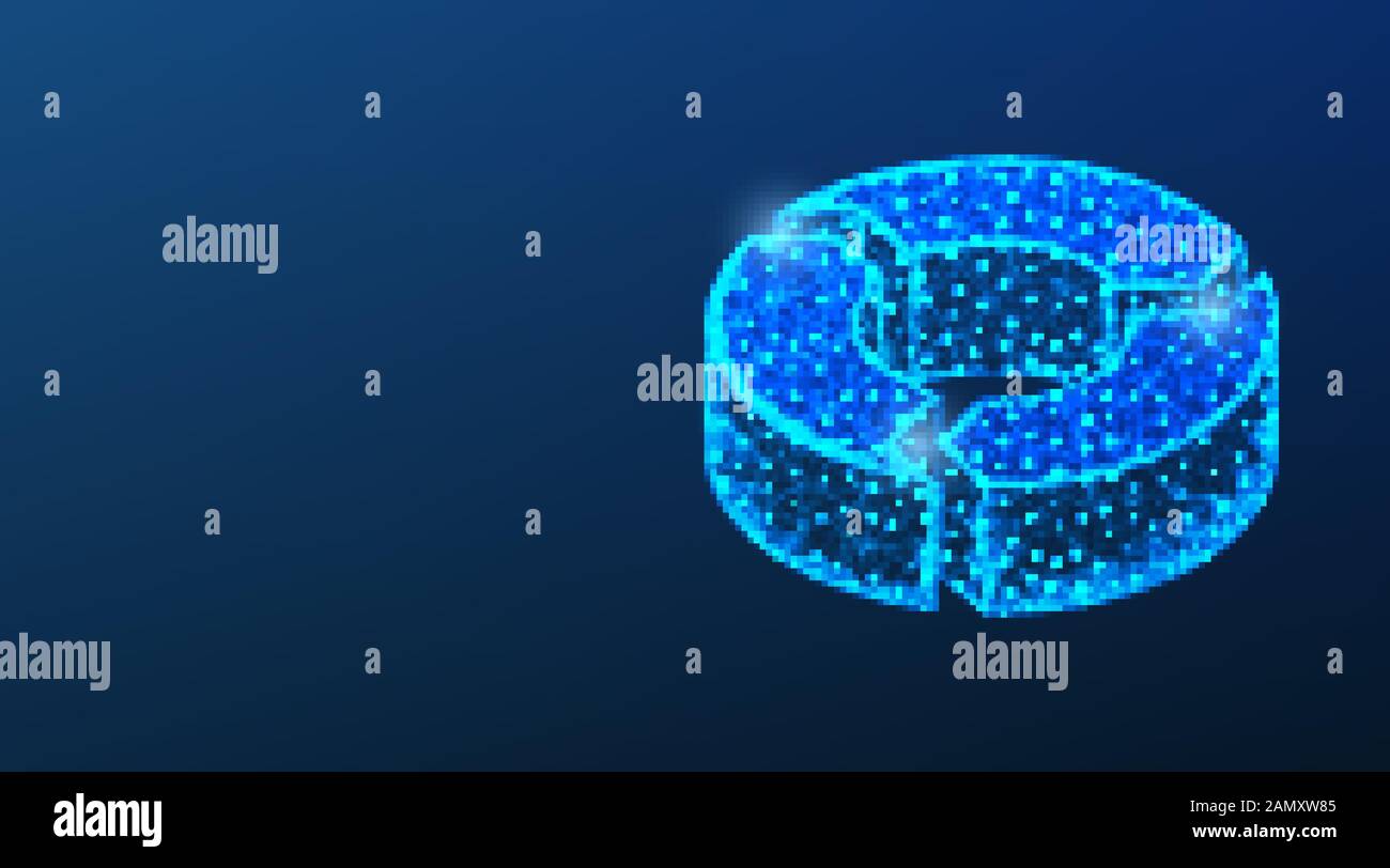 Graph grows. Isometric Infographic Diagram. .Abstract Low Poly ...