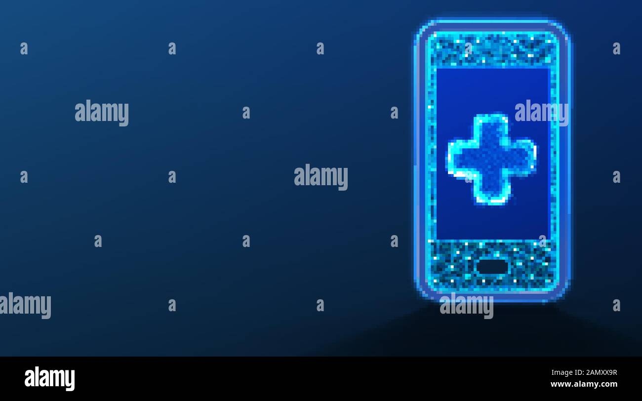 Phone, Smartphone and health medical symbol. Crossed Health Icon ...