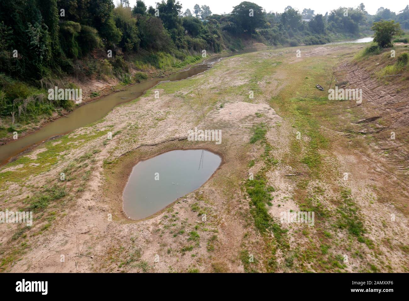 A view of Yom River during a drought season (now winter season) in ...
