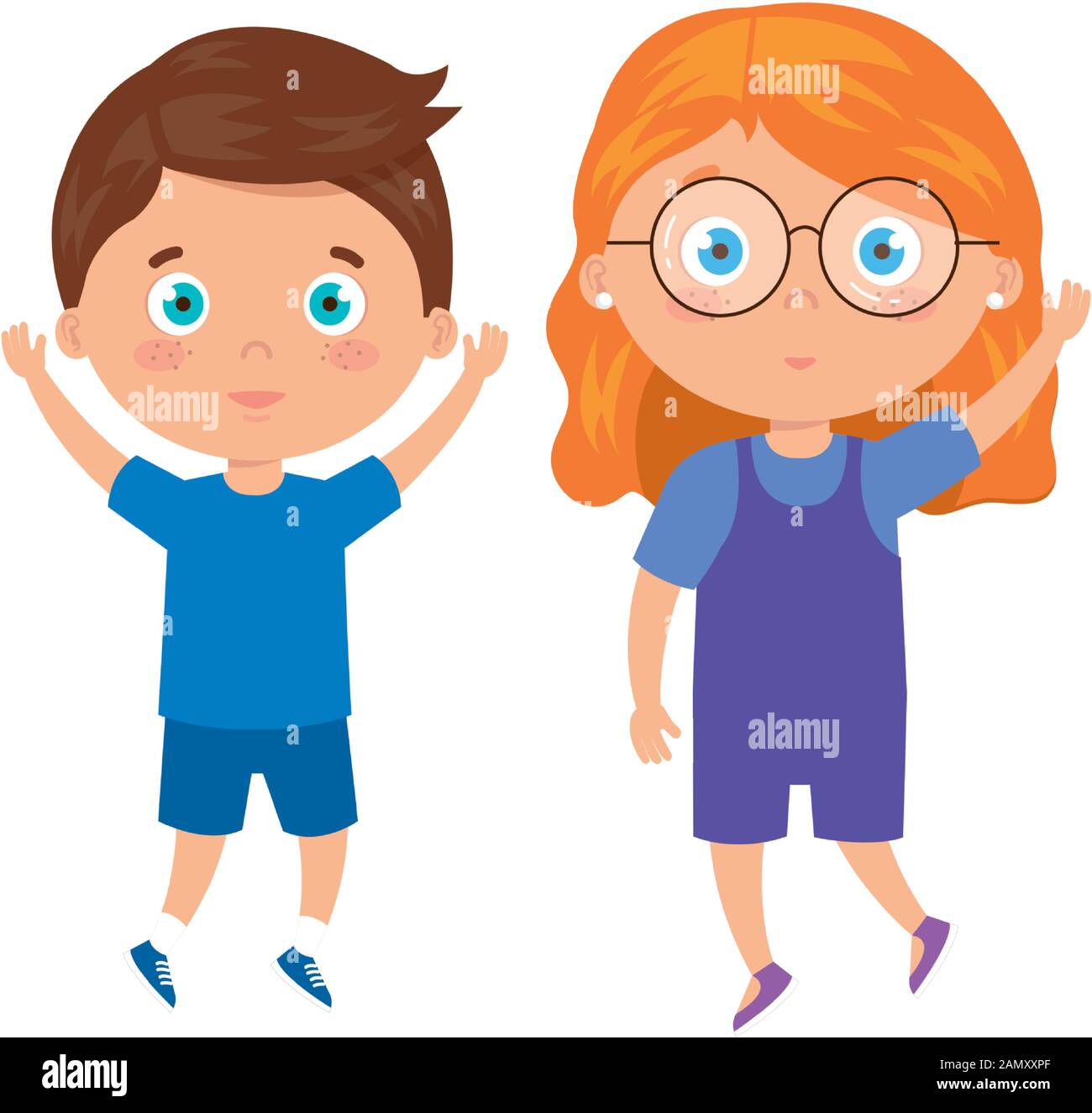 children standing on white background Stock Vector Image & Art - Alamy