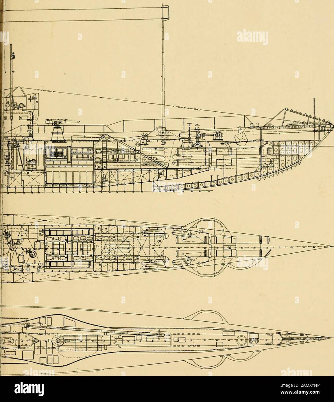 Cinderellas of the fleet . A German submarine of the U. B. 3 type.The ...