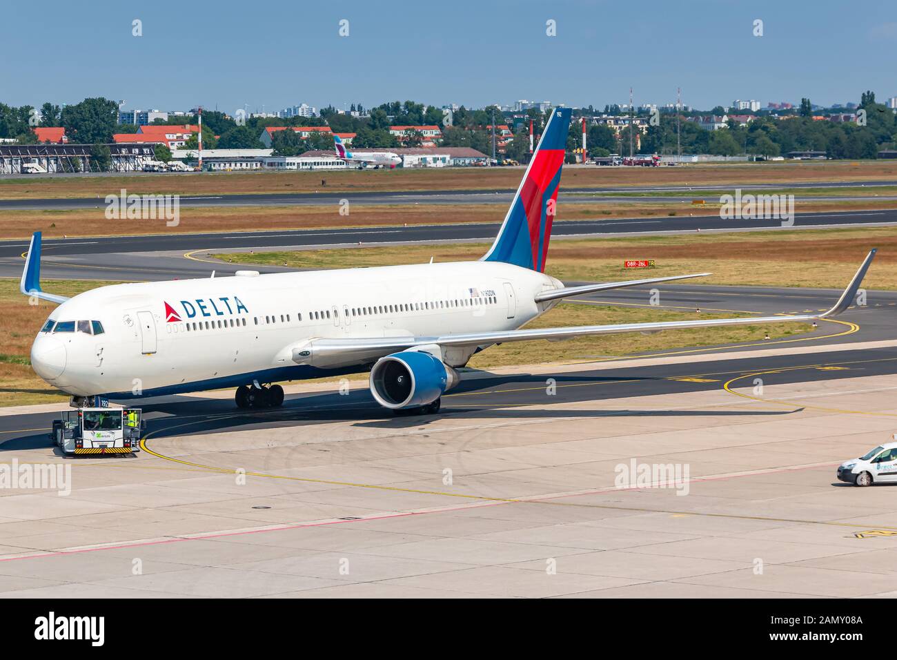 Berlin, Germany - May 27, 2018: Delta Air Lines Boeing 767 airplane at ...
