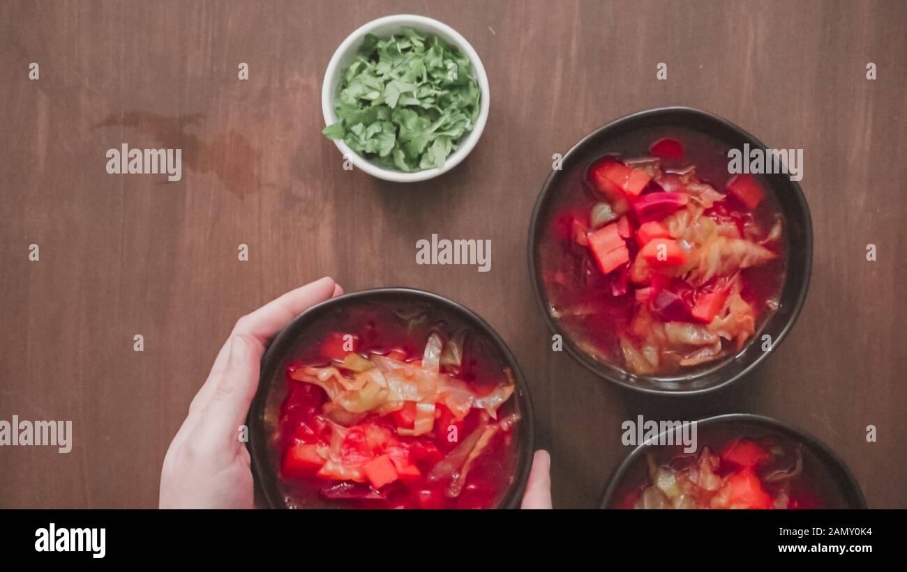 Step step fresh borscht hi-res stock photography and images - Alamy