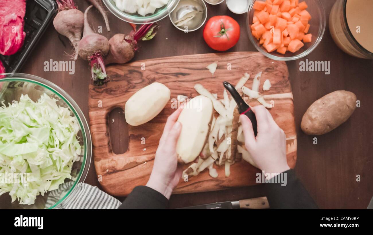 Flat lay step step peeling hi-res stock photography and images - Alamy