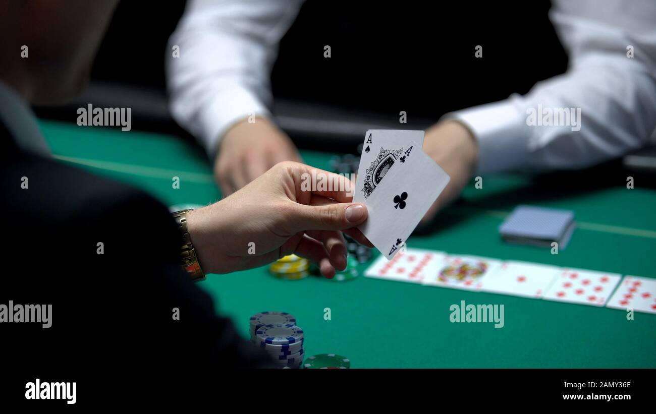 Poker hands set hi-res stock photography and images - Alamy