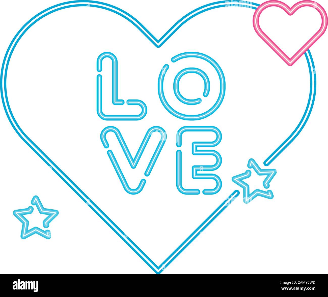 love lettering in heart isolated icon Stock Vector Image & Art - Alamy