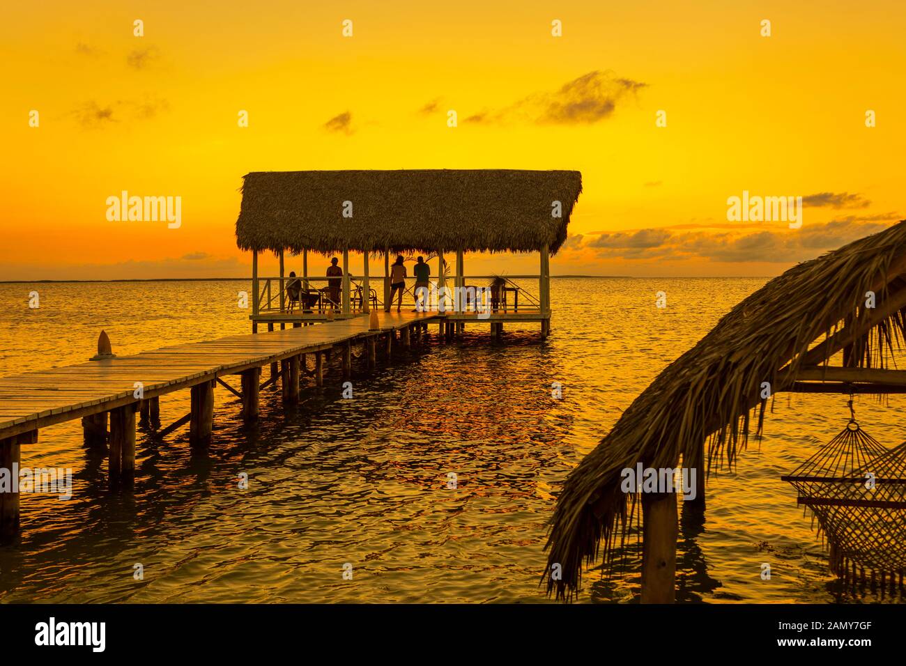 A beach side hut at Hotel Melia Buenavista, Cayo Santa Maria Stock ...