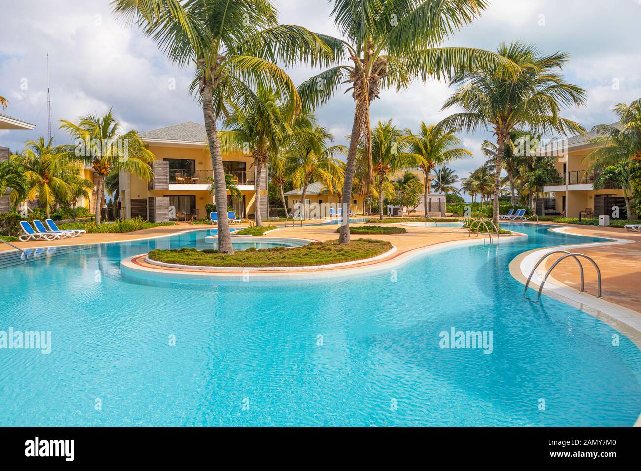 A swimming pool at Hotel Melia Buenavista, Cayo Santa Maria Stock Photo ...