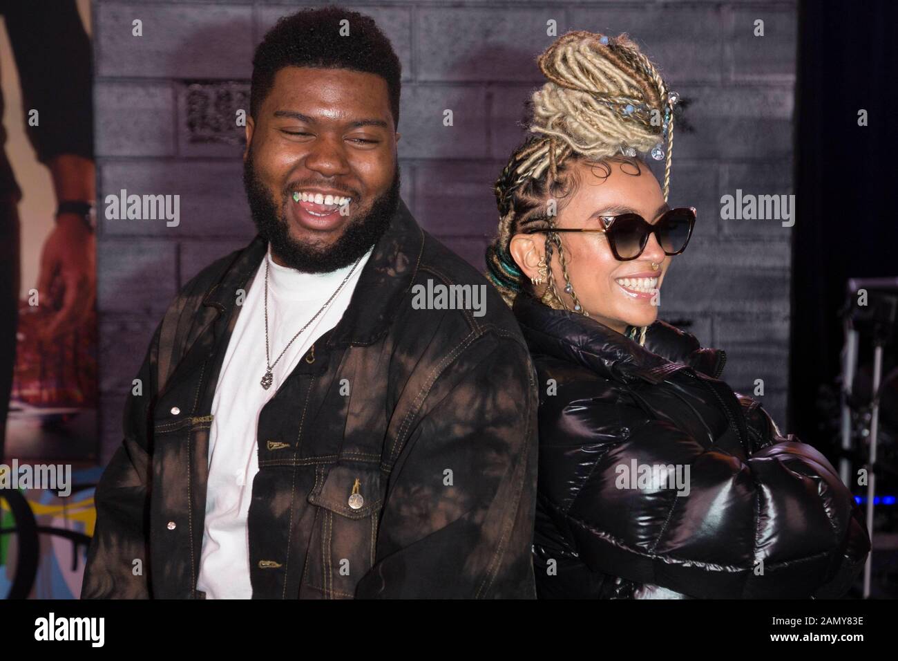 Khalid and Quin (r) attend the premiere of 'Bad Boys For Life' at TCL ...